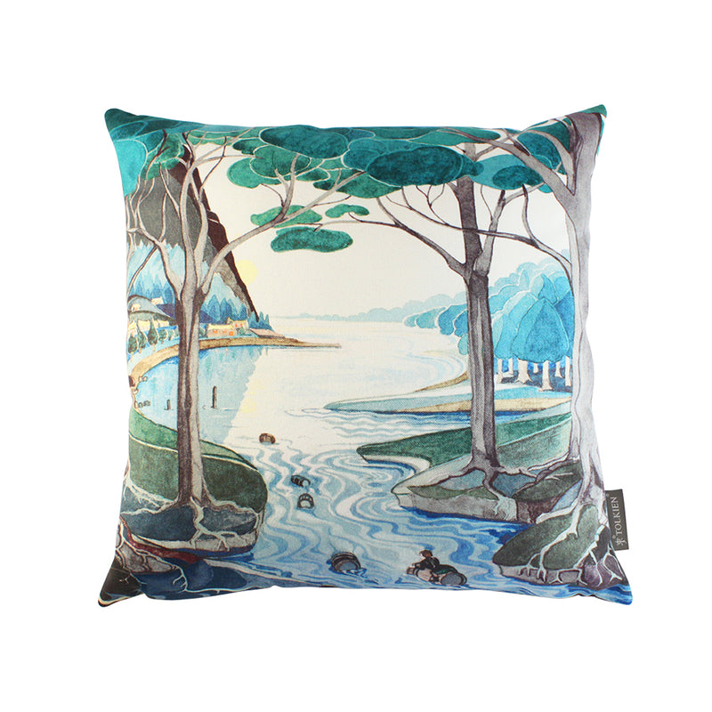 Bilbo comes to the Huts of the Raft-elves Cushion Cover – Bodleian ...