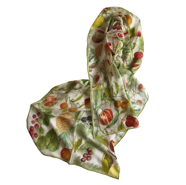'Cornucopia of Fruits' Silk Chiffon Scarf – Bodleian Libraries